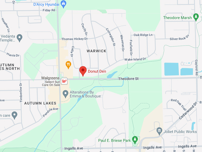 donut den in joliet, il 10 map