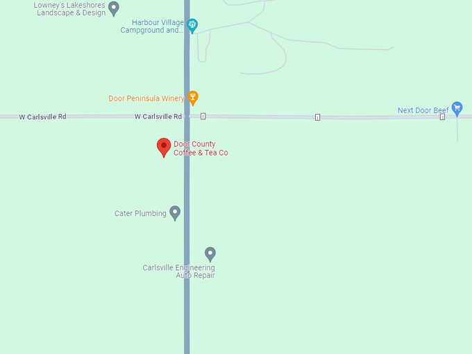 door county coffee & tea co 10 map