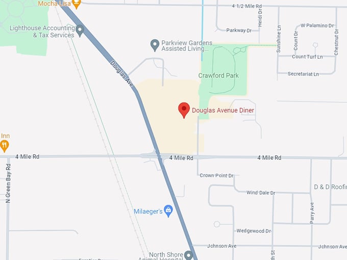 Douglas Avenue Diner 10 map