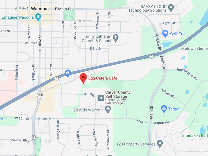 Egg-Cetera Cafe 10 Map