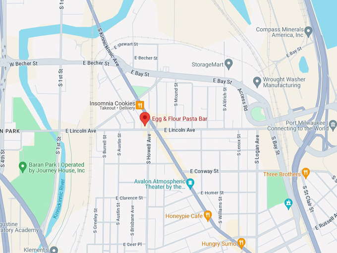 Egg & Flour Pasta Bar 10 Map