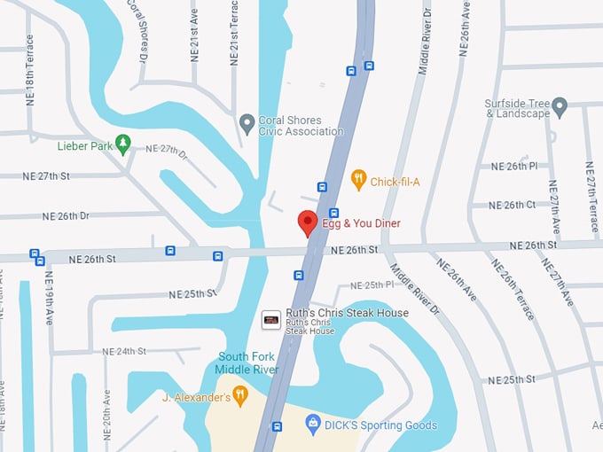 Egg & You Diner 10 map