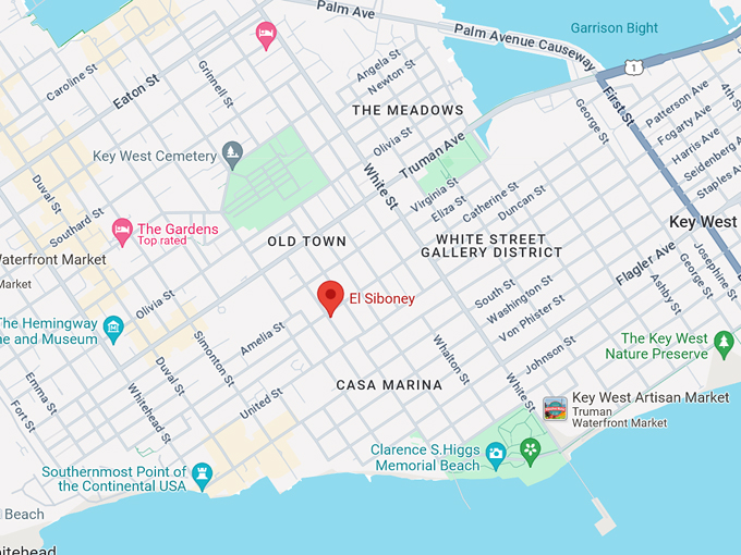 el siboney restaurant 10 map