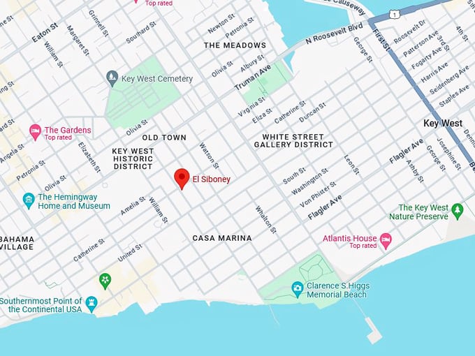 el siboney restaurant 10 map