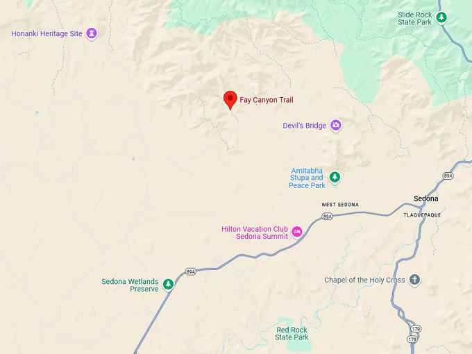 fay canyon trail 10 map