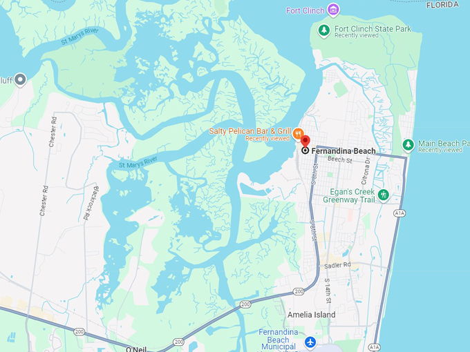 fernandina beach, fl 10 map