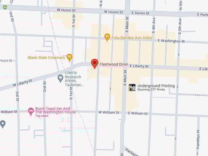 Fleetwood Diner 10 Map