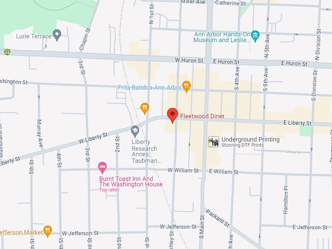 fleetwood diner 10 map