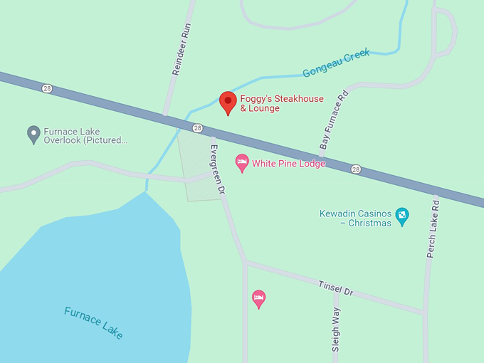 foggy's steakhouse & lounge 10 map