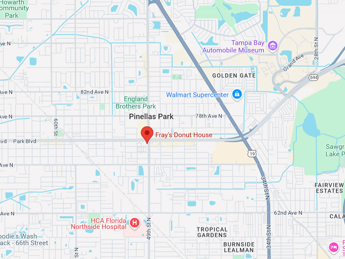 fray's donut house 10 map