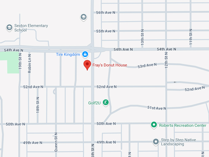 fray's donut house 10 map