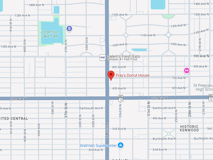 fray's donut house 10 map