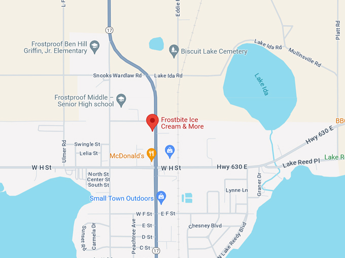 Frostbite Ice Cream & More 10 Map