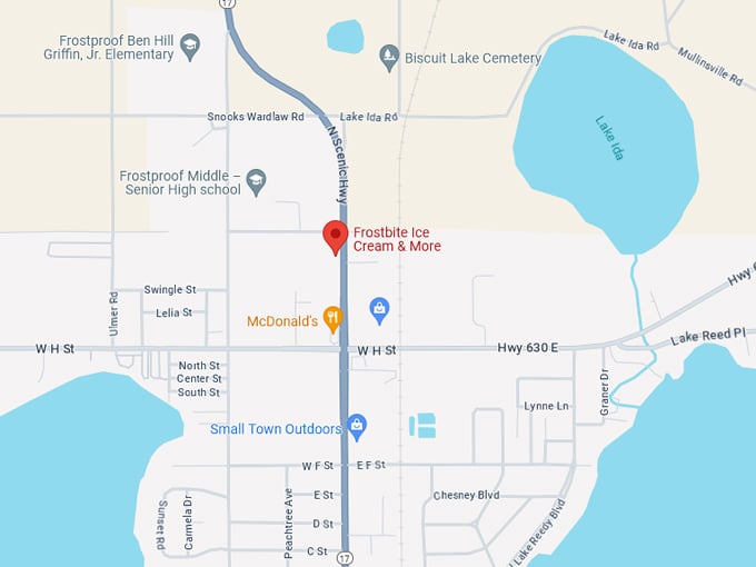 Frostbite Ice Cream & More 10 Map