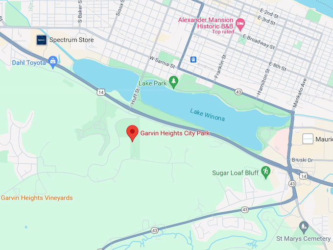 Garvin Heights City Park 10 Map