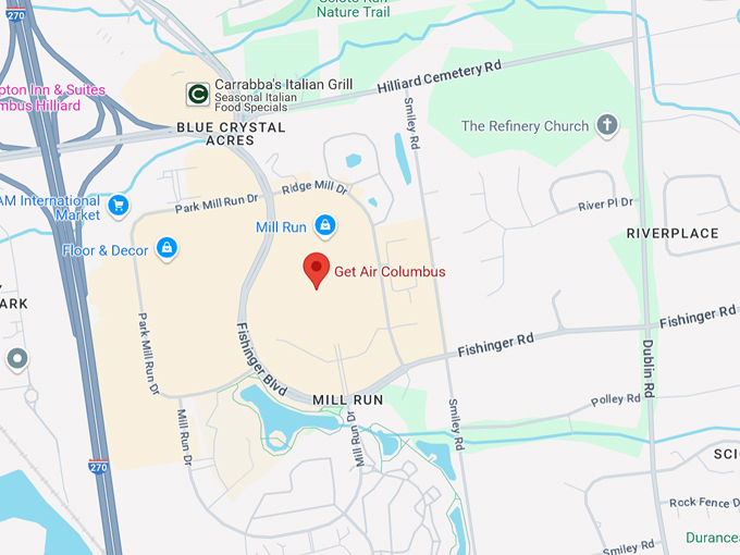 get air columbus 10 map