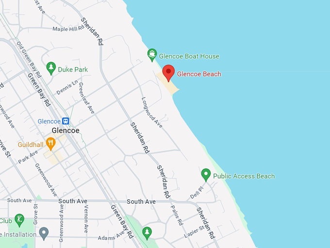glencoe beach 10 map