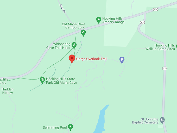 gorge overlook loop trail 10 map