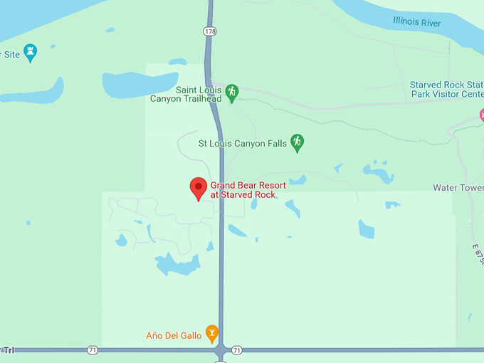 Grand Bear Resort at Starved Rock 10 Map