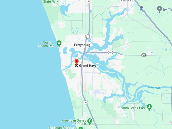 grand haven, michigan 10 map