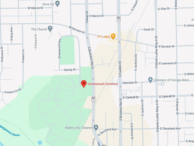 Greenwood Cemetery 10 Map