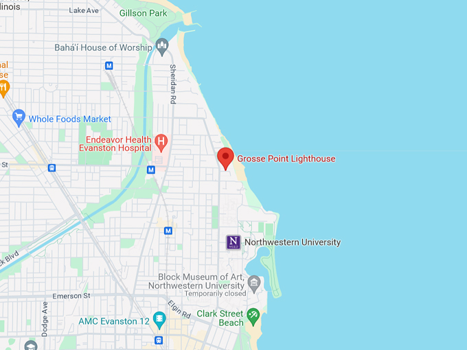 grosse point lighthouse 10 map