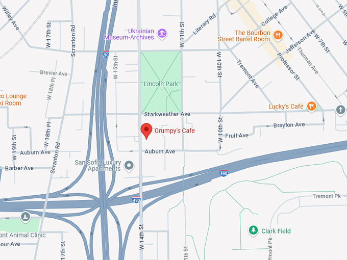 grumpy's cafe 10 map