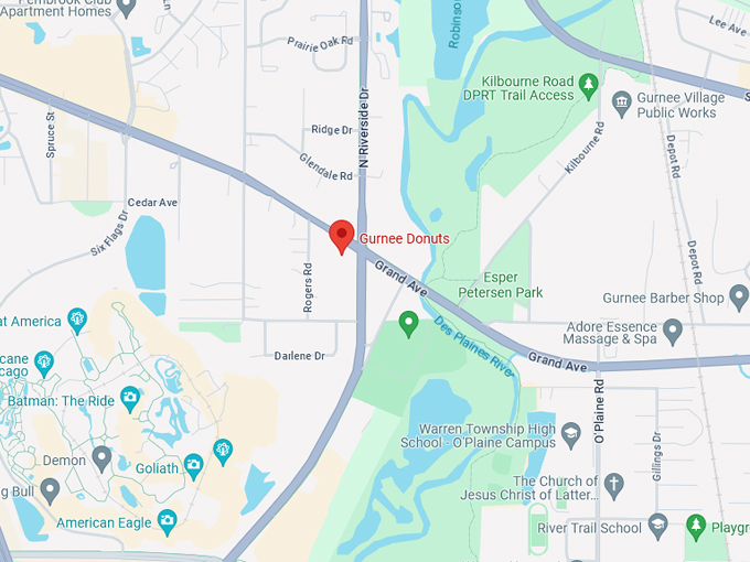 Gurnee Donuts Map