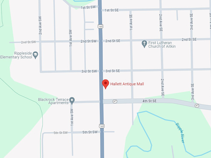 hallett antique mall, llc 10 map