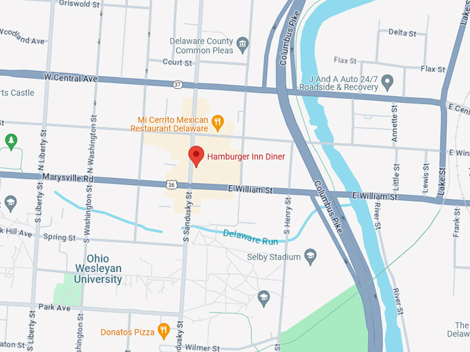 hamburger inn diner 10 map