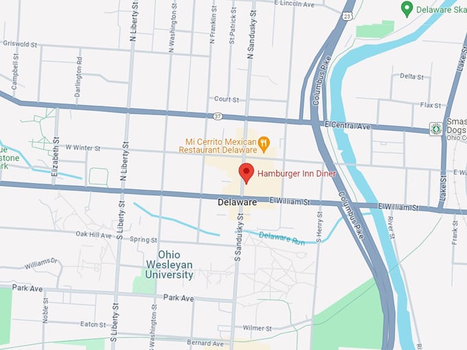 Hamburger Inn Diner 10 map