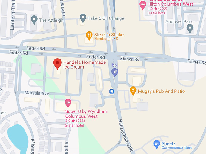 handel&rsquo;s homemade ice cream map