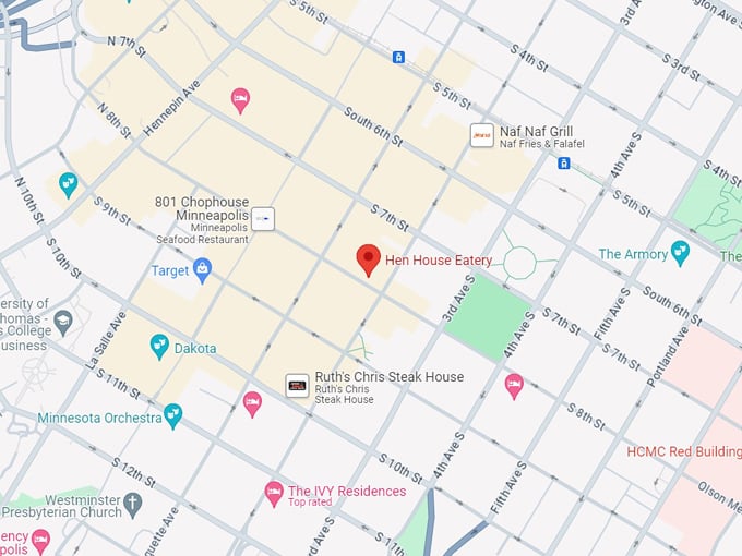 hen house eatery 10 map