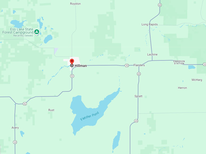 hillman, mi 10 map