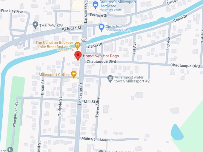 hometown hotdogs 10 map