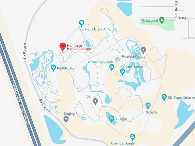 hurricane harbor chicago 10 map
