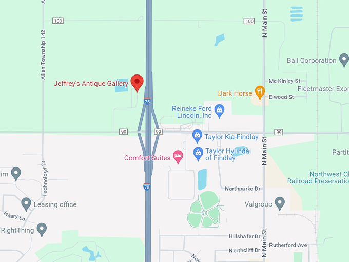 jeffrey's antique gallery 10 map