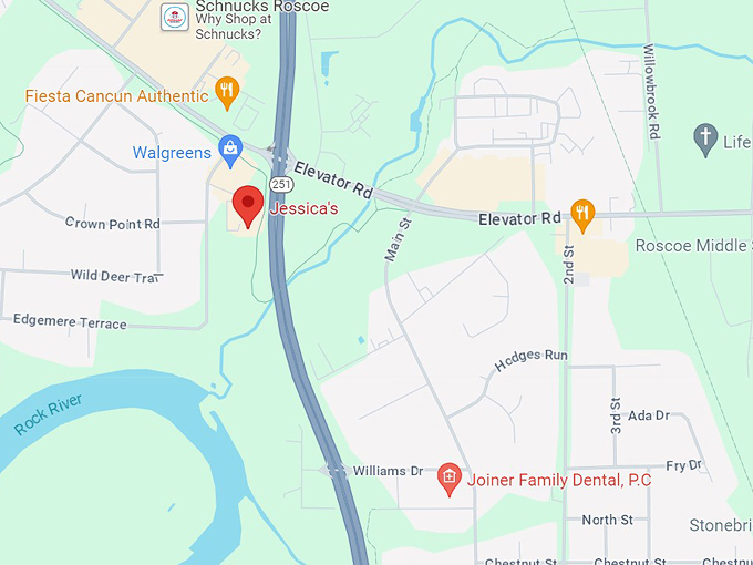 jessica's restaurant 10 map