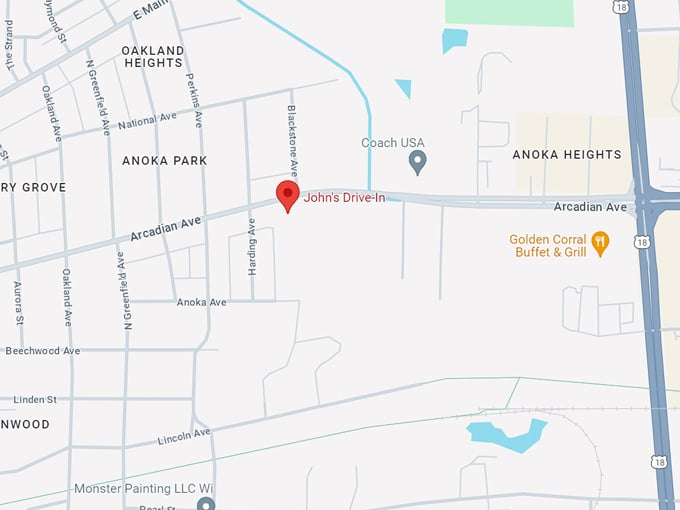 John's Drive-In 10 map