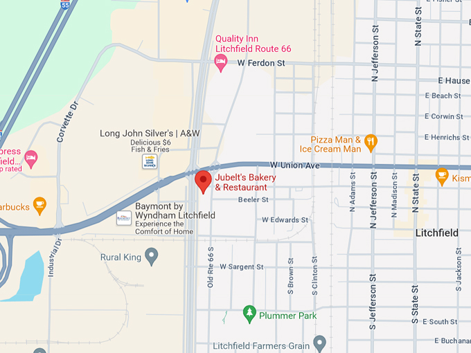 jubelt's bakery & restaurant 10 map