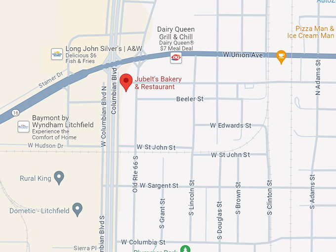 jubelt's bakery & restaurant 10 map