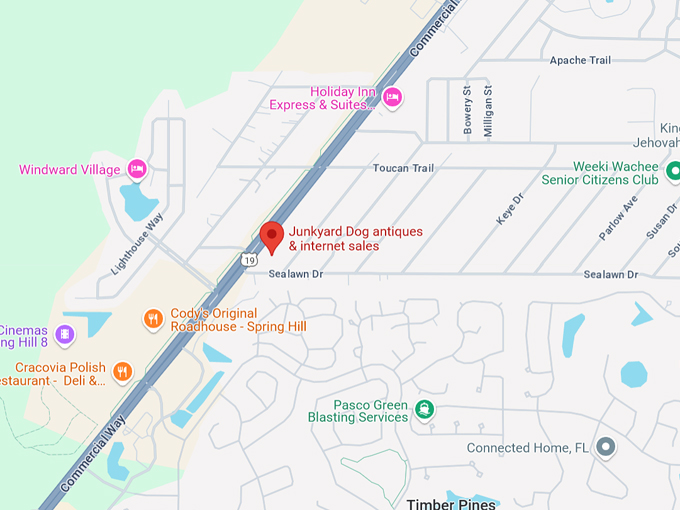 junkyard dog antiques & internet sales 10 map