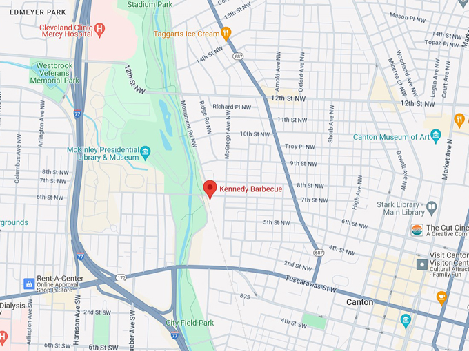 Kennedy Barbecue 10 Map