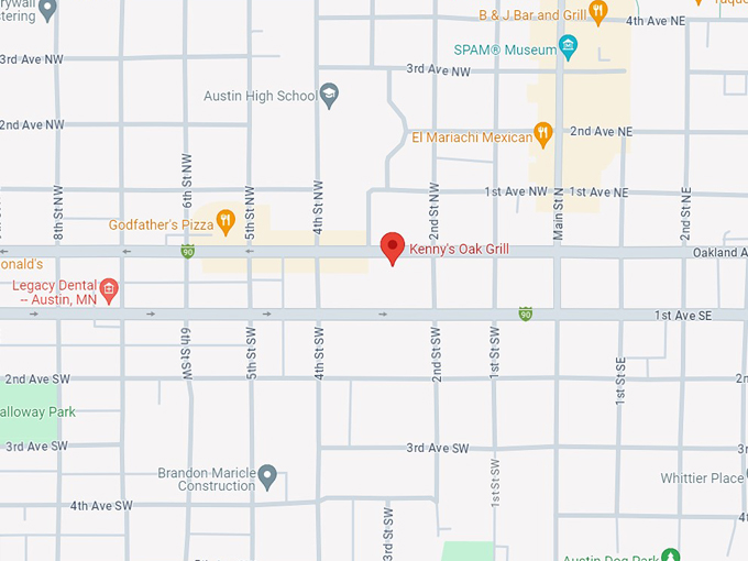 kenny's oak grill 10 map