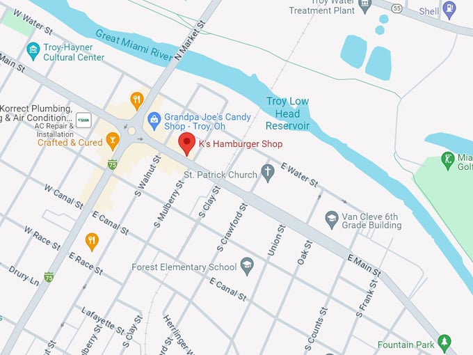 k&rsquo;s hamburger shop 11 map