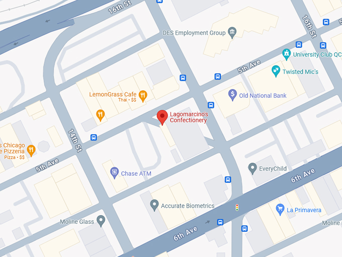 Lagomarcino's Confectionery 10 Map