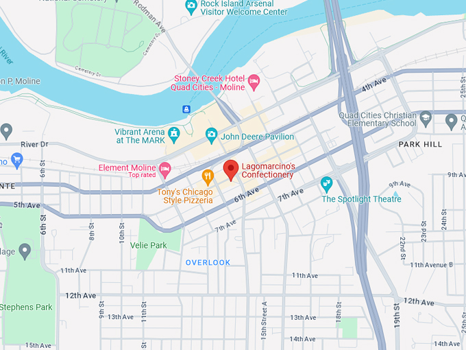 Lagomarcino's Confectionery Map