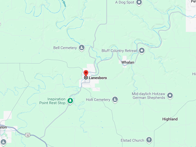 lanesboro, minnesota 10 map