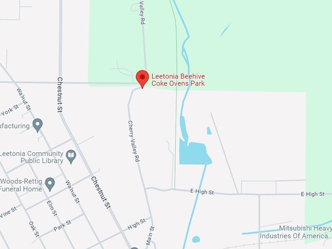 leetonia beehive coke ovens park 10 map