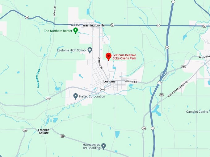 leetonia beehive coke ovens park 10 map